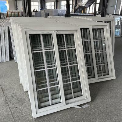 Cina Cornice di plastica bianca Upvc finestre scorrevoli a doppio vetro con apertura orizzontale in vendita