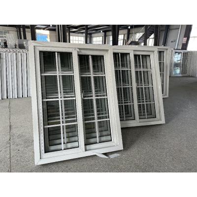 Cina Finestra scorrevole per case su misura in upvc con persiane a rotolo e tende a doppio vetro in vendita