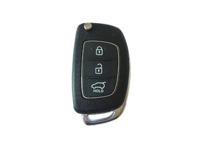 3 Button Smart Hyundai Car Key 4D60 80BIT Black Color Plastic Material