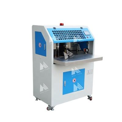 China Pneumatic Double Head Round Corner Cutting Machine with 100mm Cutting Thickness 23 times/min Working Speed and 490*450mm Max Paper Size for sale