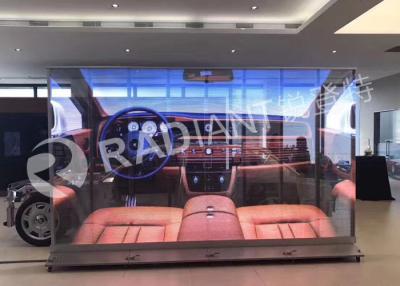 China Shenzhen high brightness 5500cd full color indoor transparent fixed led screen for sale