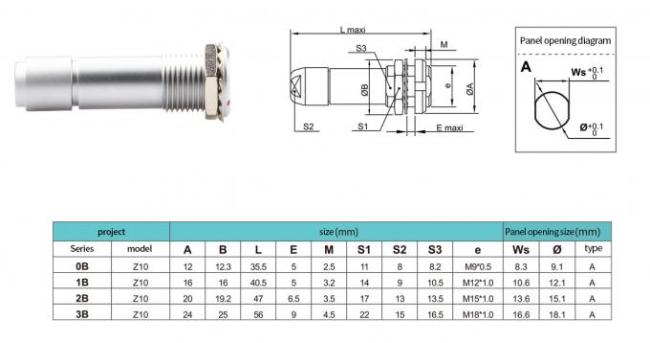 Push-pull Connector B Series Z9 2P Dual Channel Converter For Medical Aviation, Scientific Research, Military 0