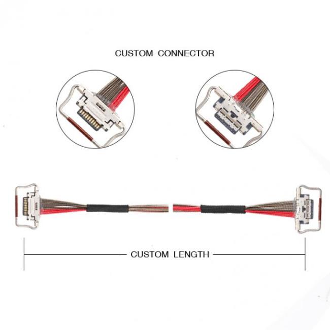 10P Lvds Micro Coaxial Cable Length 150mm I PEX 0.4mm Pitch 20633-310T-01S 0