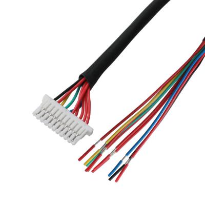 China Lvds Cable 10P JST SHLP-10V-S-B To Semi-Stripped Harnesses Custom Coaxial Cable Assemblies Automotive for sale