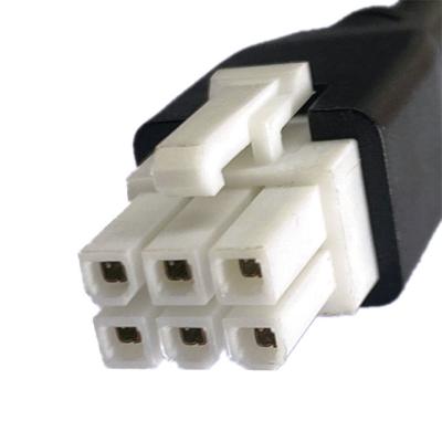 중국 사용자 지정 피치 2 3 4 5 6 핀 모렉스 5557 6핀 4.2mm 피치 재킷 케이블 UL2464 20AWG*6C OD6.4mm 블랙 판매용