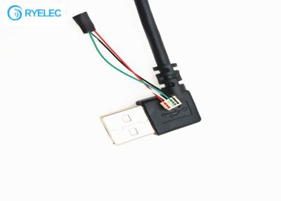 China Usb A Male 90 Degree Left 30 Awg Cable To 4pin Jst Sr 4 1.0mm Pitch Connector for sale