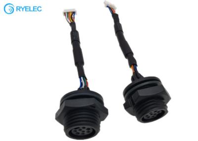 China Panel Mount M16 Waterproof Female With NSH Series 1.0mm JST 8P NSHR-08V-S 28AWG Cable for sale