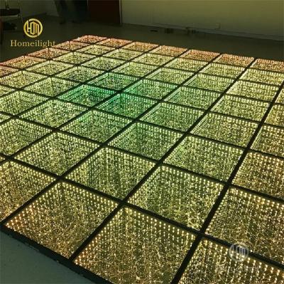 Cina Specchio 3D senza fili Gipsophila stellato Magnetico LED Pavimento da ballo per discoteca in vendita