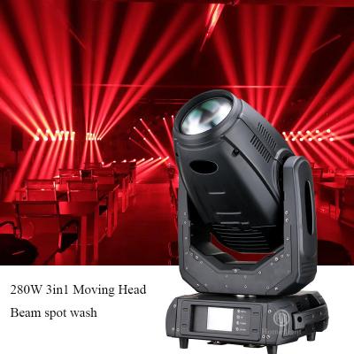 Cina 280W 10R Fascio Spot Wash 3in1 Sharpy Light Testa mobile Homei Robe Pointe Luci da palco in vendita