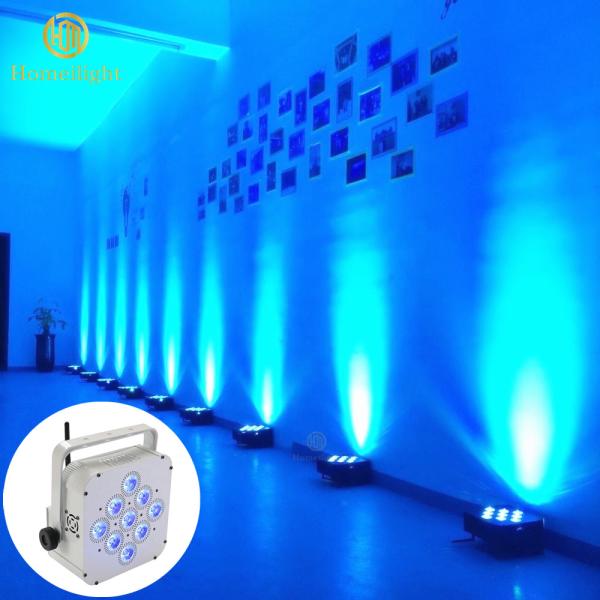 Quality 9x18W DMX Wireless DJ Uplighting Wedding 6in1 9*18W RGBWAUV DJ LED Par Light Remote Control for sale