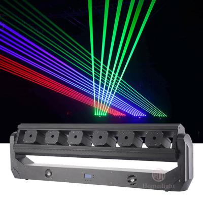 China Daylight Alert 6 Eye Full Color LED Laser Light With Multiple Thick Beam Effect Patterns for sale