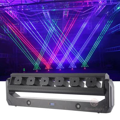China Daglichtwaarschuwing 6 Oog Volkleurig LED-laserlicht met meerdere dikke balkeffectpatronen Te koop