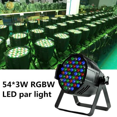 Cina 18pcs 24pcs LED Par Can Lights 54pcs 3w Par Led RGBW DMX DJ Stage Decoration Light in vendita