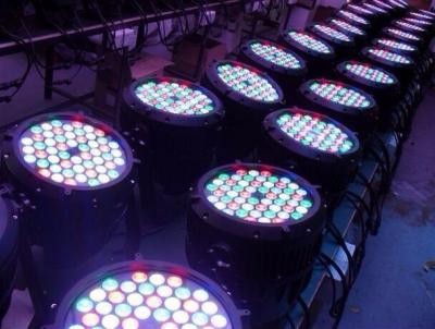 Cina 18pcs 24pcs LED Par Can Lights 54pcs 3w Par Led RGBW DMX DJ Stage Decoration Light in vendita