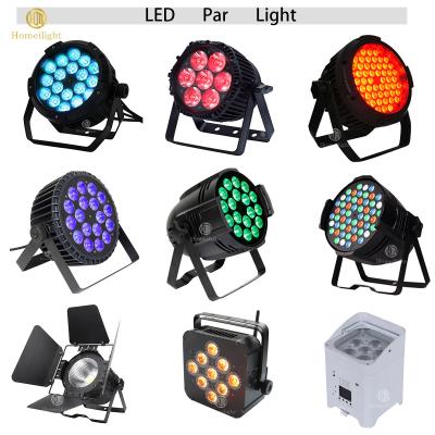 Cina 18pcs 24pcs LED Par Can Lights 54pcs 3w Par Led RGBW DMX DJ Stage Decoration Light in vendita