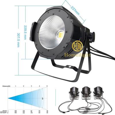 Cina Parco a tema DMX 100W Blinder Caldo Freddo Bianco COB Par Luci per il Night Club Stage in vendita
