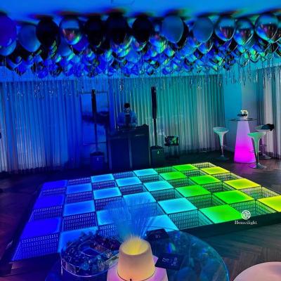 China Nachtclub DJ T-shows digitale dansvloer 50x50cm 3D afgrond spiegel dansvloer Te koop