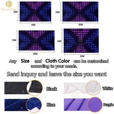 China Dj Disco Show LED Display Vision Cloth RGB3in1 LED Backdrop Cloth for sale