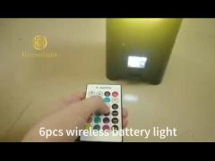 Bühnenbatterie Fernbedienlicht DMX512 Wireless Par Lichter 6*18W