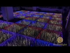Homei verlichting oneindig snel ingesteld dj lichten waterdicht voor buitengebruik 3D spiegel sterrenverlichting LED dansvloer