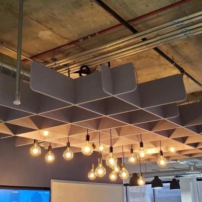 China Villa PET Acoustic Panels Ceiling Soundproofing Home Decoration Color Customized for sale