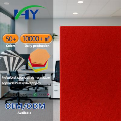 China Modern Red Acoustic Wall Panel 100% Polyester Fiber 2420*1220*9mm Sound Proofing for sale