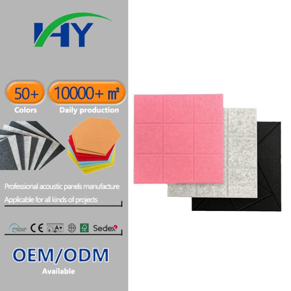 Quality Sound Absorption Acoustic PET Panels Material Flame Retartant For Home Decoration for sale