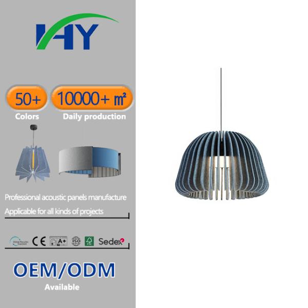 Quality Flame Retardant PET Acoustic Panel Lighting For Library Renovation for sale