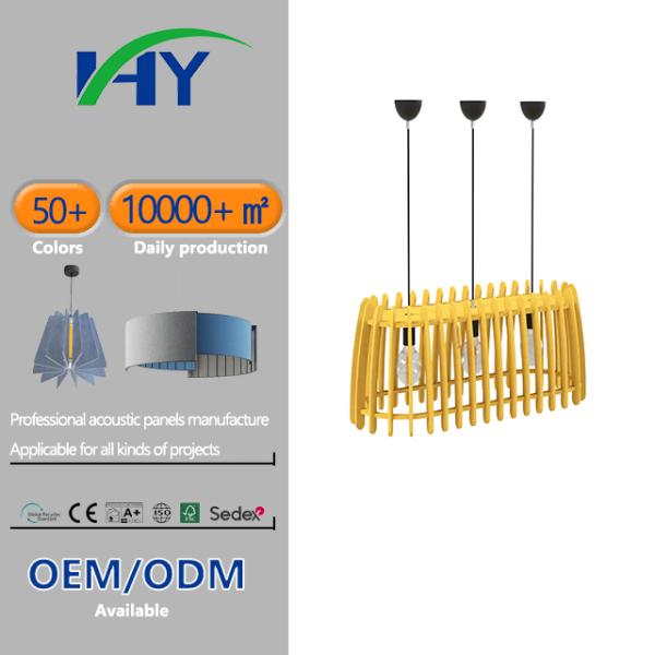 Quality Restaurant Decoration Acoustic Lighting PET Acoustic Ceiling Light Fixtures Customized for sale