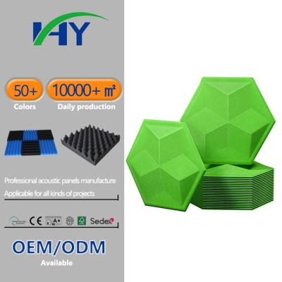China Green Eco Friendly PET Acoustic Foam For Classroom Decoration for sale