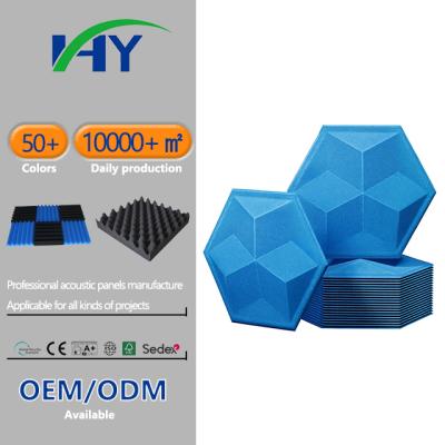 China Blue Home Acoustic Panel Foam For Decoration Flame Retardant for sale
