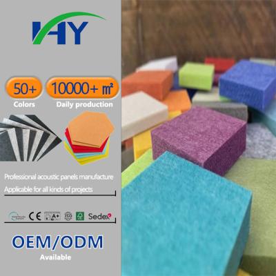 China 50+ Colors Custom PET Acoustic Panels For Wall Decoration Ceiling Decor for sale