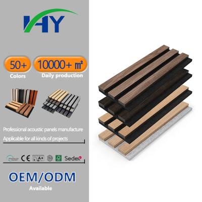 China Villa Decoration Sound Absorption Wood Slat Acoustic Panel with MDF Eco-Friendly for sale