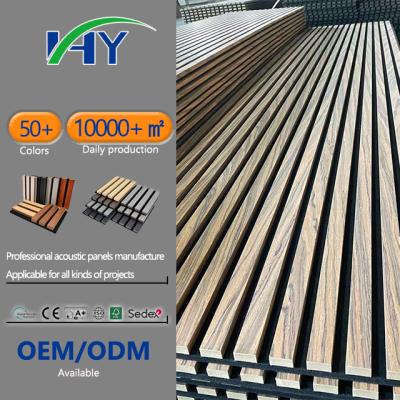 China Wood Slat Acoustic Panel With Easy To Clean Surface And Flame Retardant for sale
