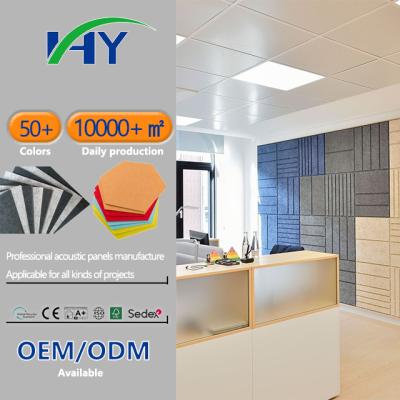 China Acoustic Wall Panel For Noise Reduction Made From Custom PET Sound Absorbing Material for sale
