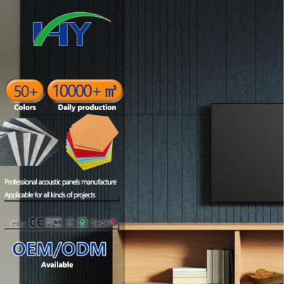 China Customizable Acoustic Wall Panel Made From Sound Absorbing Flame Retardant PET for sale