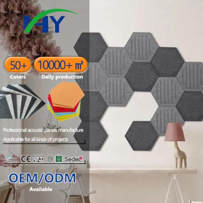 China Hexagon Acoustic Panels Flame Retardant Noise Reduction Panels PET Custom Fit Available for sale