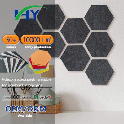 China Hexagon Acoustic Panels PET Acoustic Foam Replacement Flame Retardant Customizable for sale