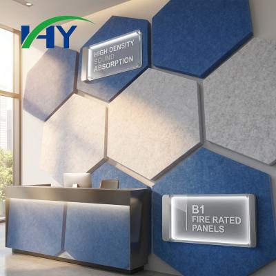 China Customized Color Hexagon Acoustic Panels For Office And Commercial Space for sale