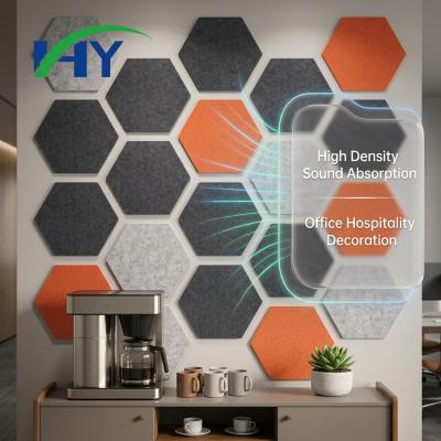 China OEM PET Hexagon Acoustic Panels For Commercial Building Noise Control Solution for sale