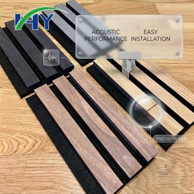 China Eco Wood Slat Acoustic Panel with Customized Sound Absorption Mdf for sale