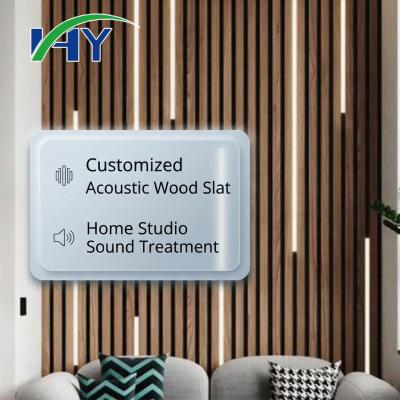 China Flame Retardant Wood Slat Acoustic Panel for Home Studio Use for sale
