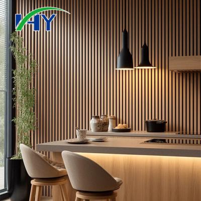 China Wood Slat Acoustic Panel Fire Retardant Low VOC For Open Plan Office Spaces for sale