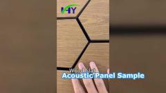 Hexagon Wood Slat Acoustic Panel Display