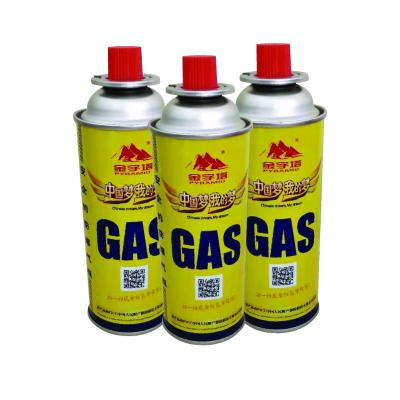 China Round Shape Portable butane gas cartridge 250g and butane gas canister for sale