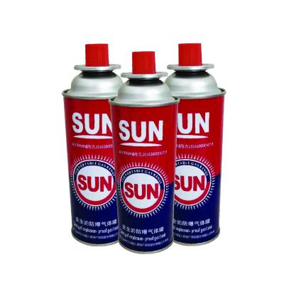 China Butane gas canister 220g and tinplate BBQ butane gas cartridge for sale