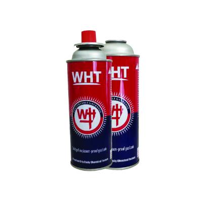 China Portable stainless butane can with Valve and Cap for sale