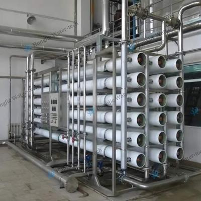 China 2 Stage Reverse Osmosis Industrial Water Treatment System 380V PLC Controlled for sale
