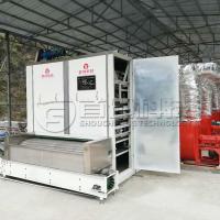China Dried Konjac Cassava Chips Processing PLC Control Belt Dryer Vegetable Herb Drying Machine for sale