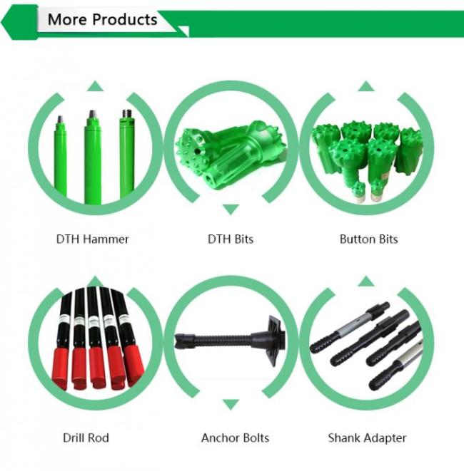 89mm T51 Flat face button bits For mining Quarrying Threaded Rock Drilling Button Bit 3